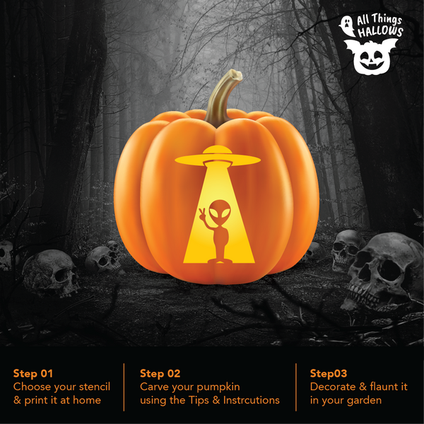 Alien Pumpkin Stencil – AllThingsHallows