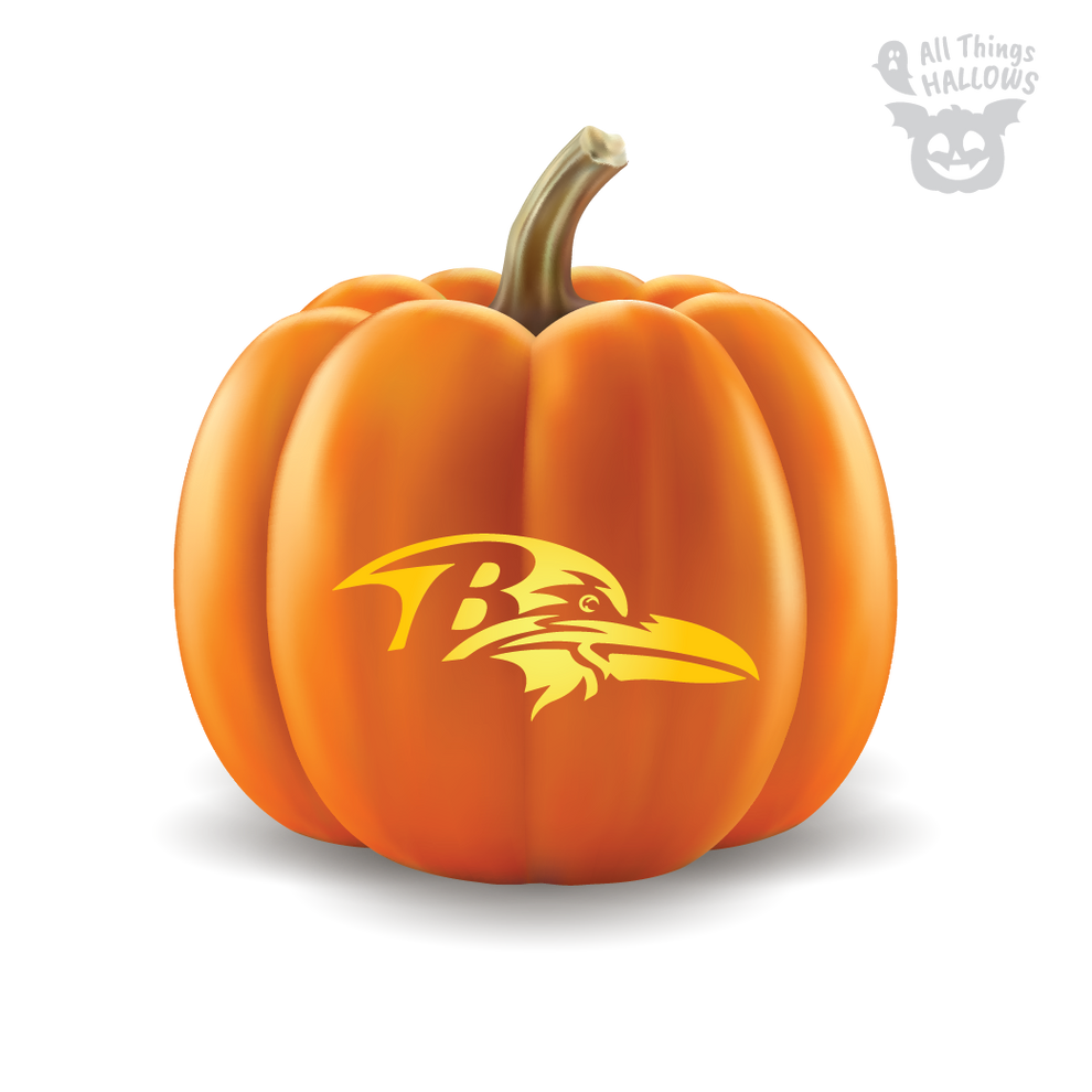Baltimore Ravens Pumpkin Stencil - Allthingshallows.com – AllThingsHallows