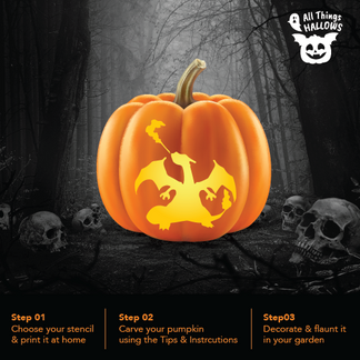 Charizard Pumpkin Stencil - Allthingshallows.com – AllThingsHallows