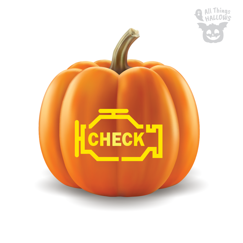 Check Engine Light Pumpkin Stencil - Allthingshallows.com ...