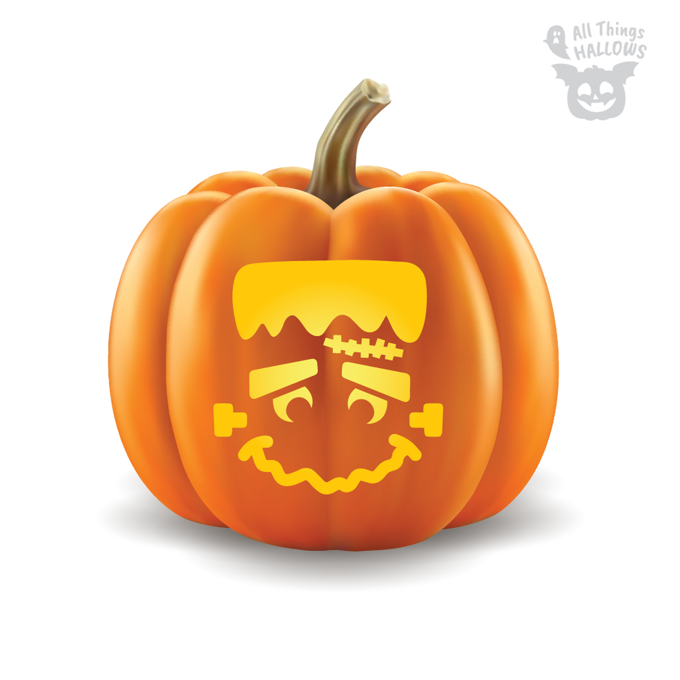 Frankenstein Pumpkin Stencil - Allthingshallows.com – AllThingsHallows