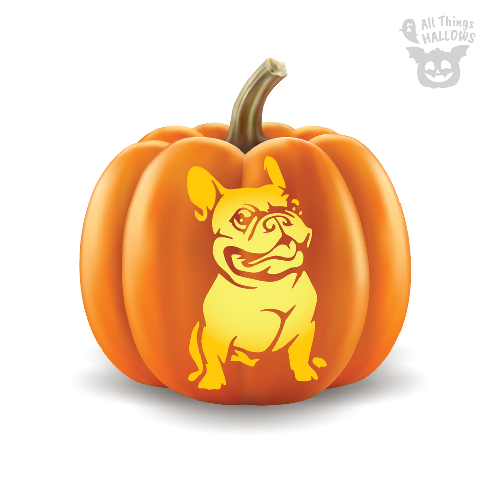 French Bulldog Pumpkin Stencil