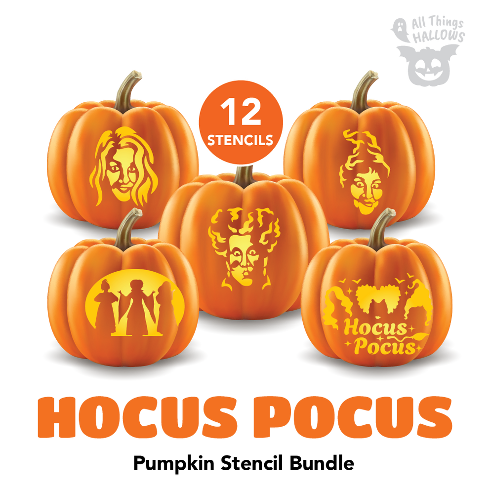 Hocus Pocus Pumpkin Stencil - Allthingshallows.com – AllThingsHallows
