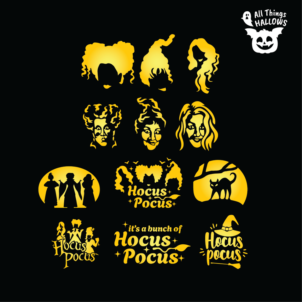 Hocus Pocus Pumpkin Stencil - Allthingshallows.com – AllThingsHallows