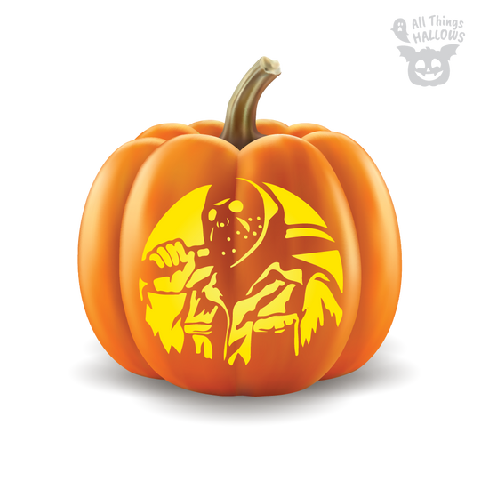 Jason Voorhees Pumpkin Stencil - Allthingshallows.com – AllThingsHallows
