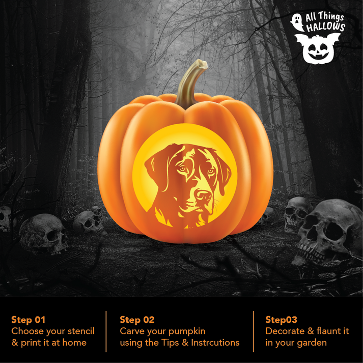 Labrador Pumpkin Stencil - Allthingshallows.com – AllThingsHallows