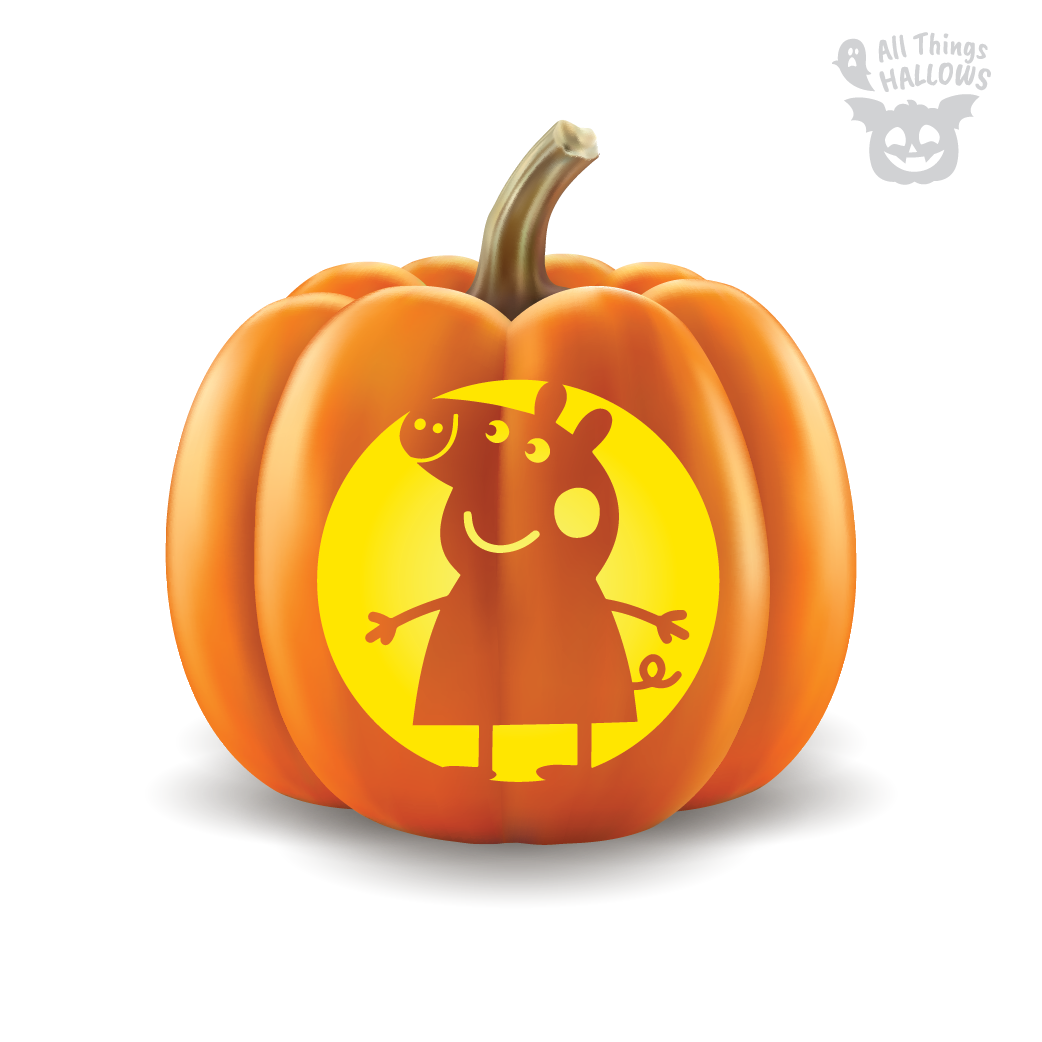 Peppa Pig Pumpkin Stencil - Allthingshallows.com – AllThingsHallows