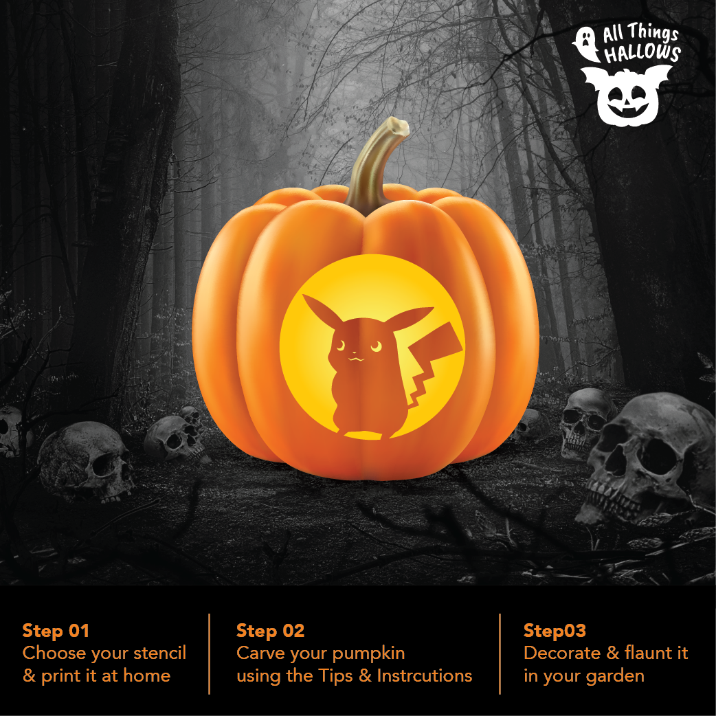 Pikachu Pumpkin Stencil – AllThingsHallows