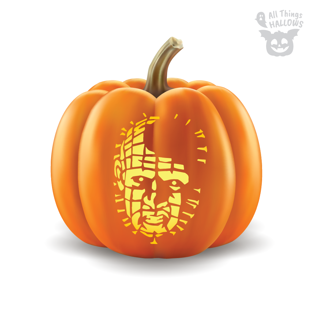 Pinhead Pumpkin Stencil - Allthingshallows.com – AllThingsHallows