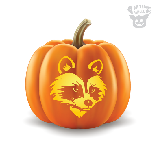 Raccoon Pumpkin Stencil - Allthingshallows.com – AllThingsHallows