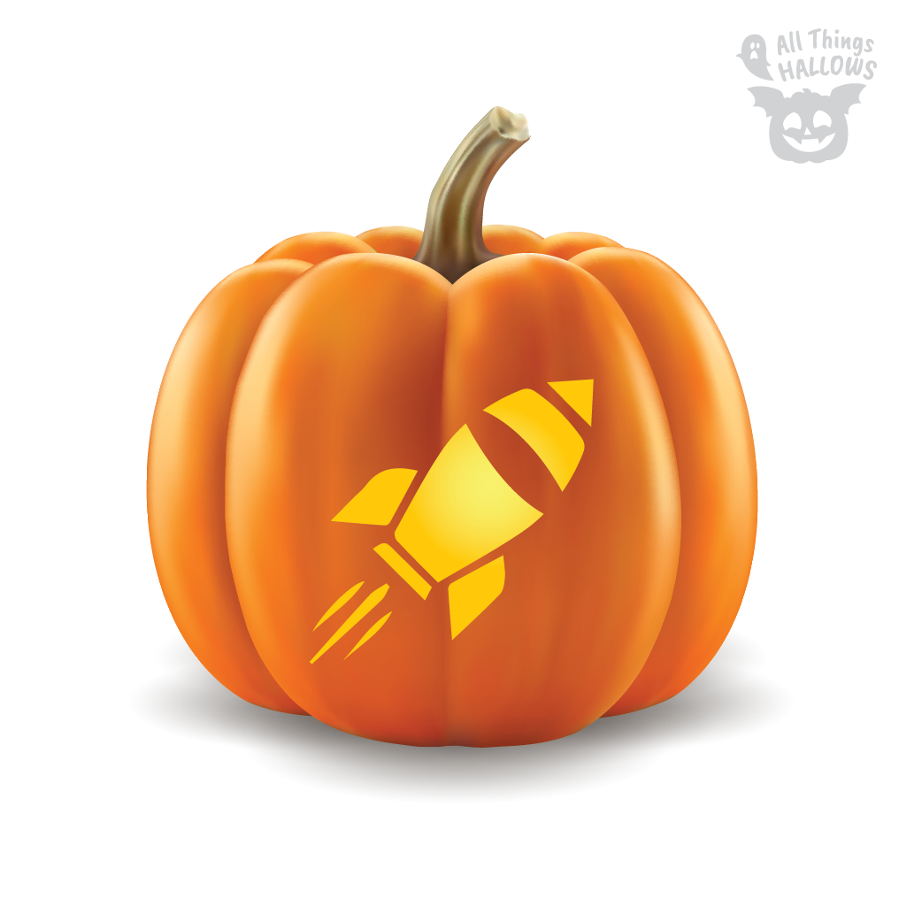 Rocket Pumpkin Stencil - Allthingshallows.com – AllThingsHallows