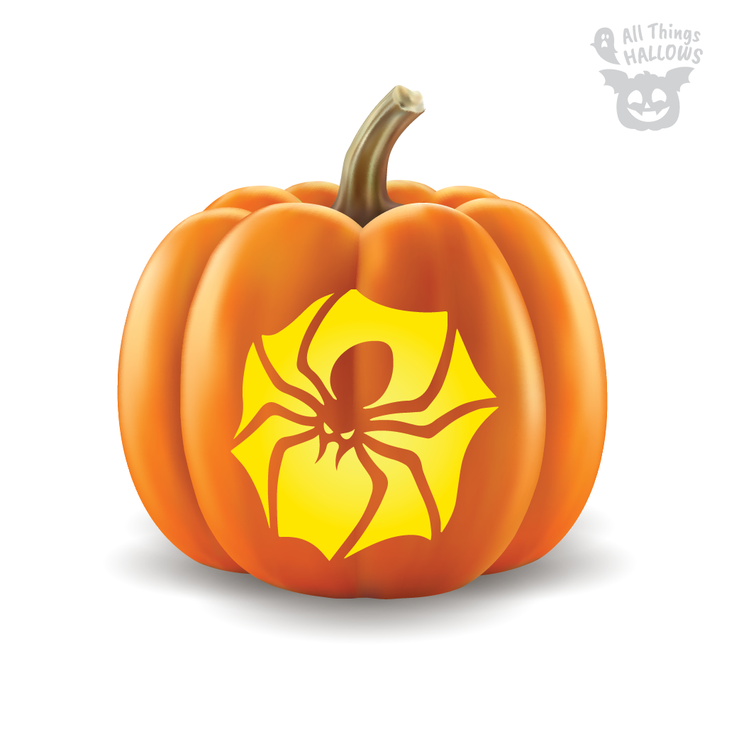 Spider Pumpkin Stencil - Allthingshallows.com – AllThingsHallows