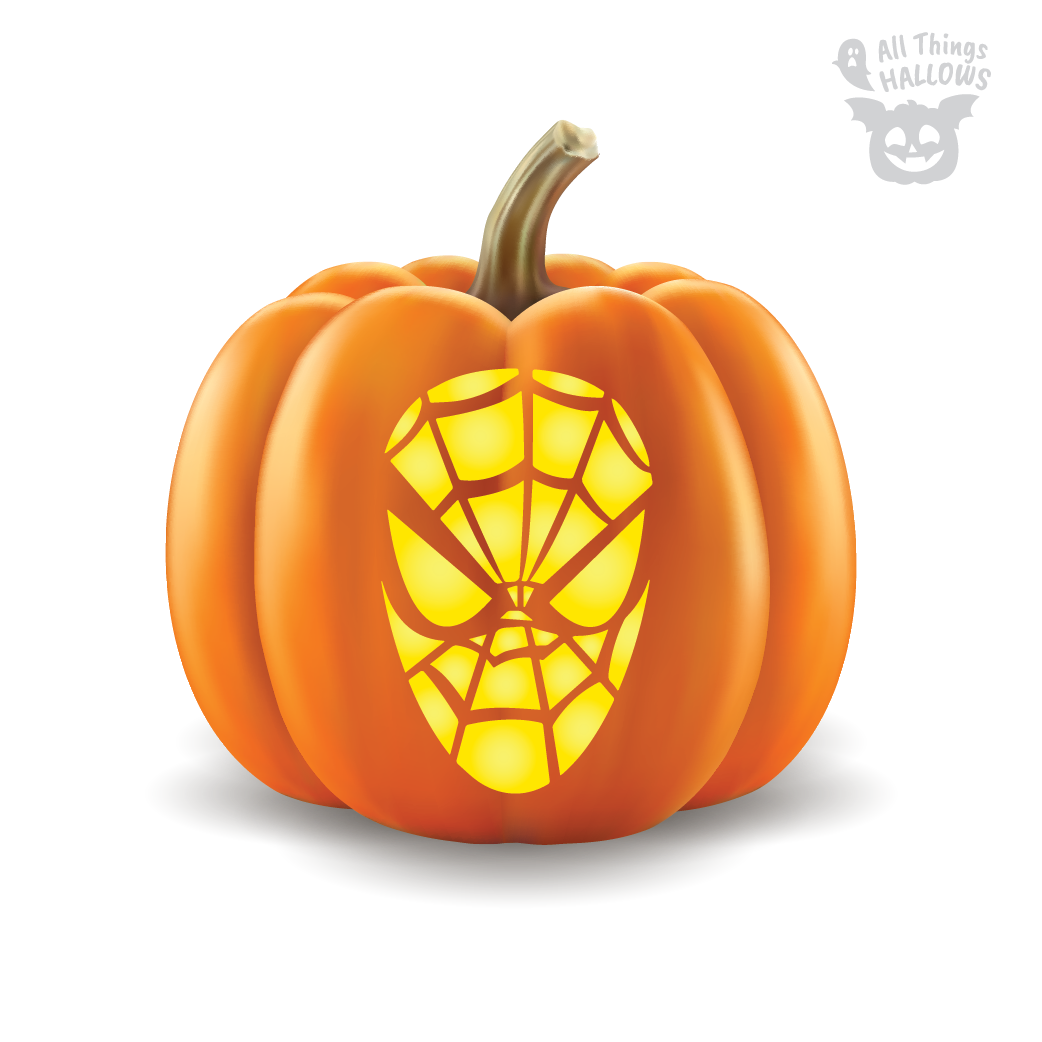 Spiderman Pumpkin Stencil - Allthingshallows.com – AllThingsHallows