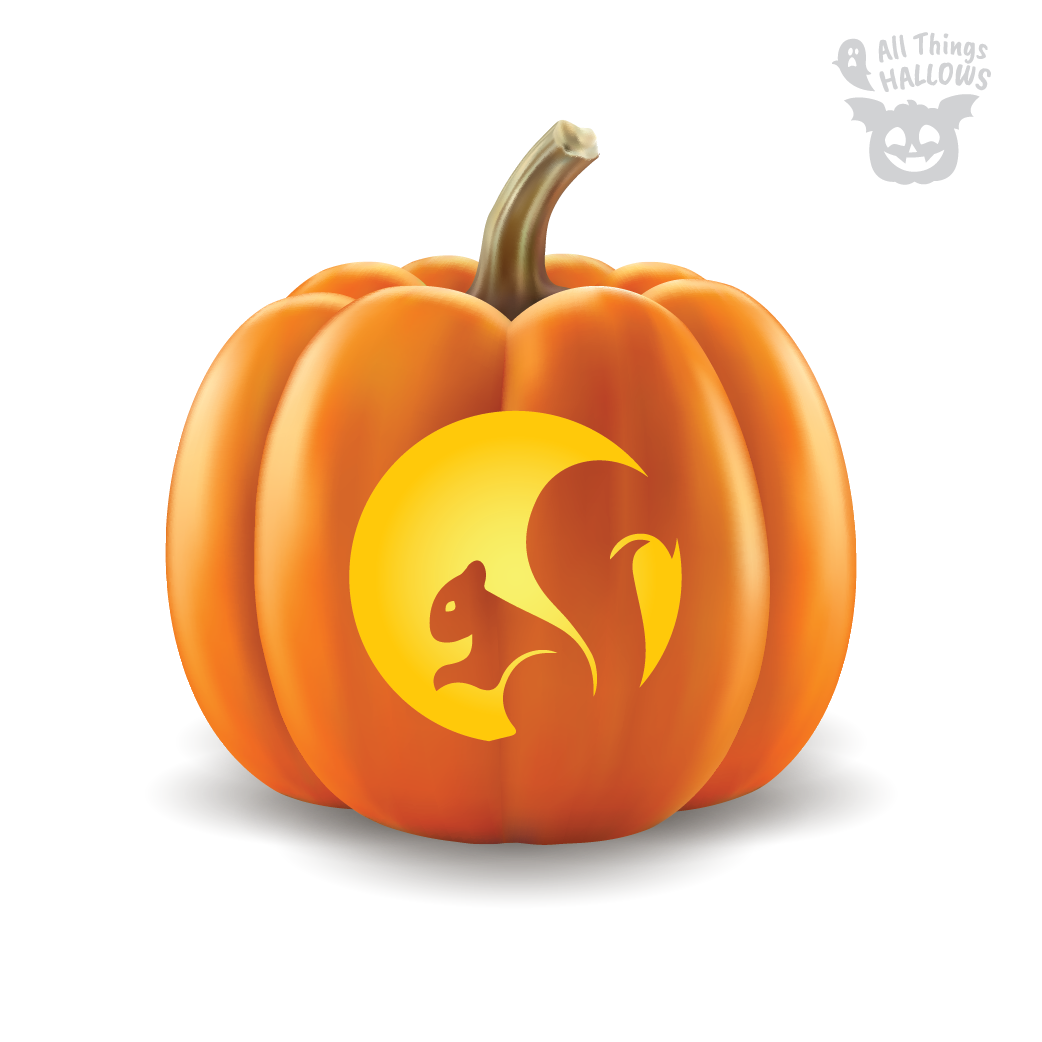 Squirrel Pumpkin Stencil - Allthingshallows.com – AllThingsHallows