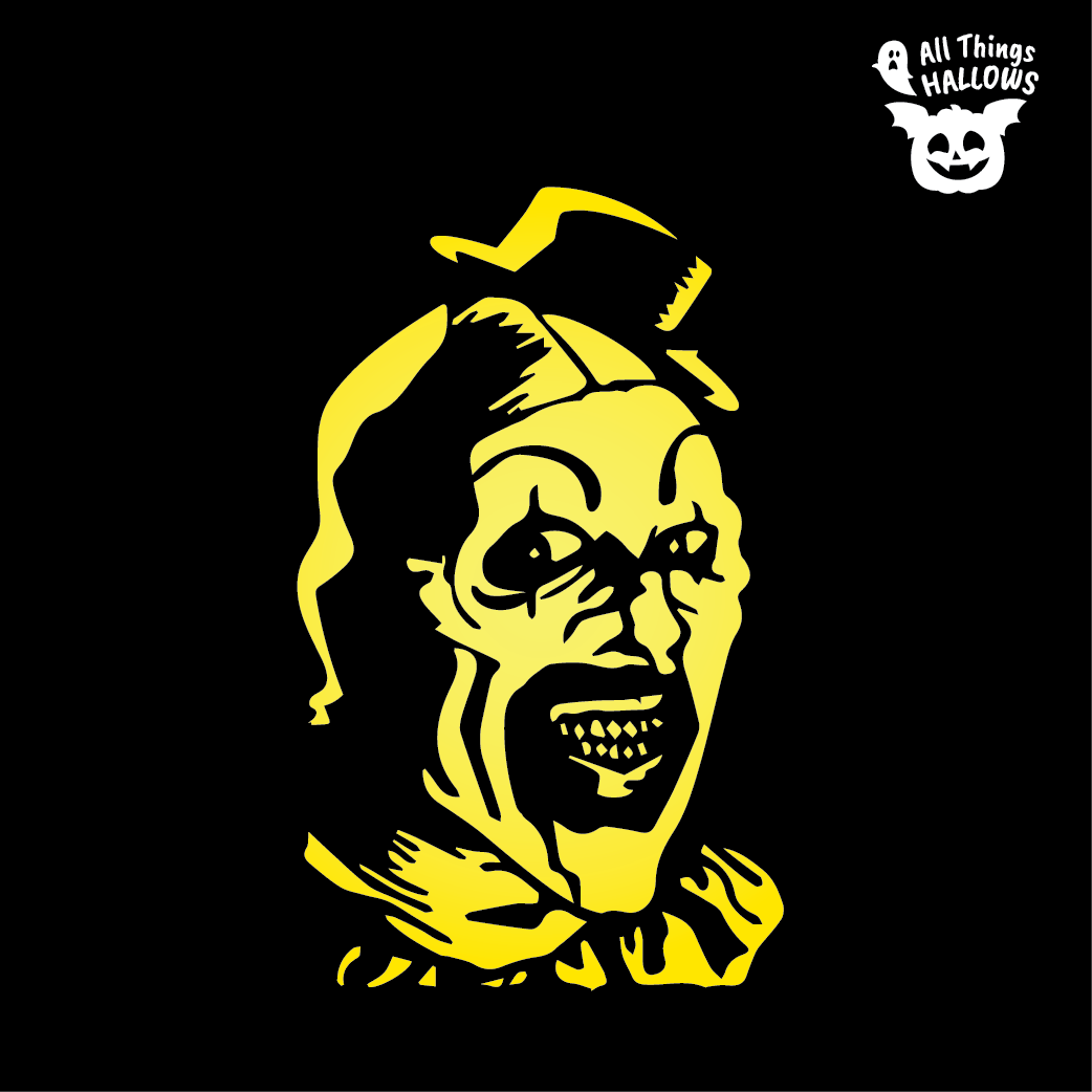 Art the Clown (Terrifier) Pumpkin Stencil - Allthingshallows.com ...