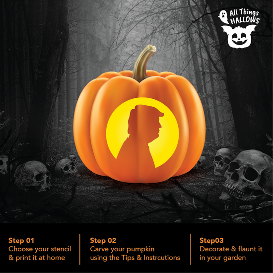 Donald Trump Pumpkin Stencil - Allthingshallows.com – AllThingsHallows