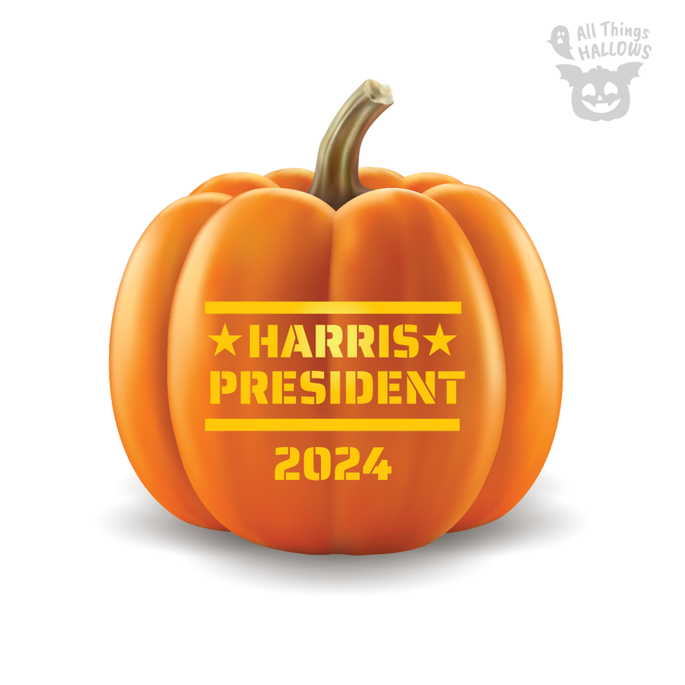 USA Election Kamala Harris Pumpkin Stencil - Allthingshallows.com ...