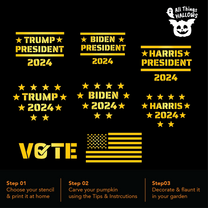 USA Election 2024 Pumpkin Stencil Bundle - Allthingshallows.com ...