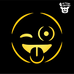 Winking Face With Tongue Emoji Pumpkin Stencil - Allthingshallows.com ...